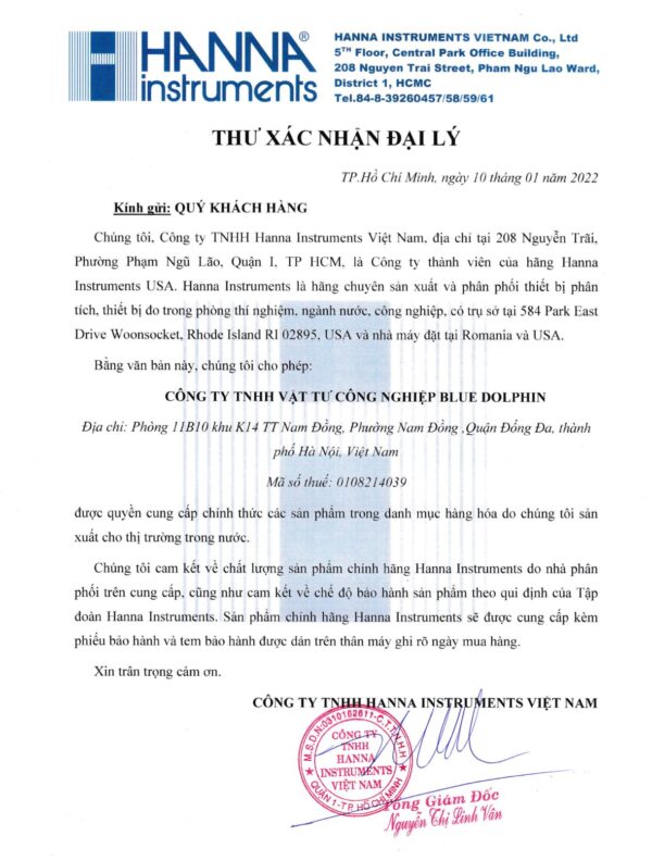Giới thiệu - Thiết bị Hanna